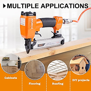 P625 23 Gauge Pneumatic Micro Pin Nailer 3/8-Inch to 1-Inch Length Air Power Headless Pinner Kit with 10,000 Pins Pin Nail Gun Pins Gun Brad Nailer Gun Finish Nailer Gun