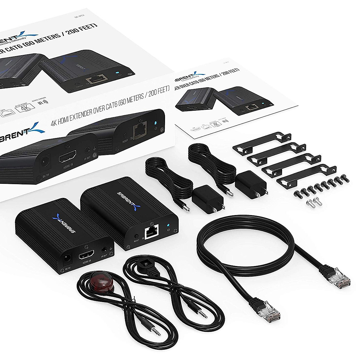 SABRENT 4K HDMI Extender Over CAT6 (60 Meters / 200 feet) (DA-4KEX)