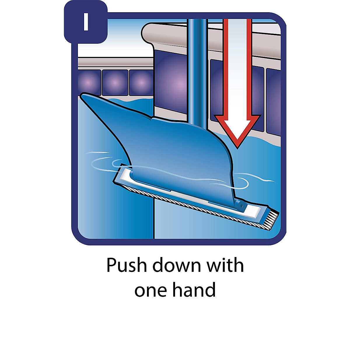 The Wall Whale Classic WW18Res Wall Whale 18" Swimming Pool Brush, Blue