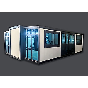 20ft Portable & Customizable Tiny House | Expandable Modular Folding Design | Perfect for Hotels, Offices, Villas, Shops, Warehouses & More | Top-Grade Steel Frame & Flame-Retardant Panels
