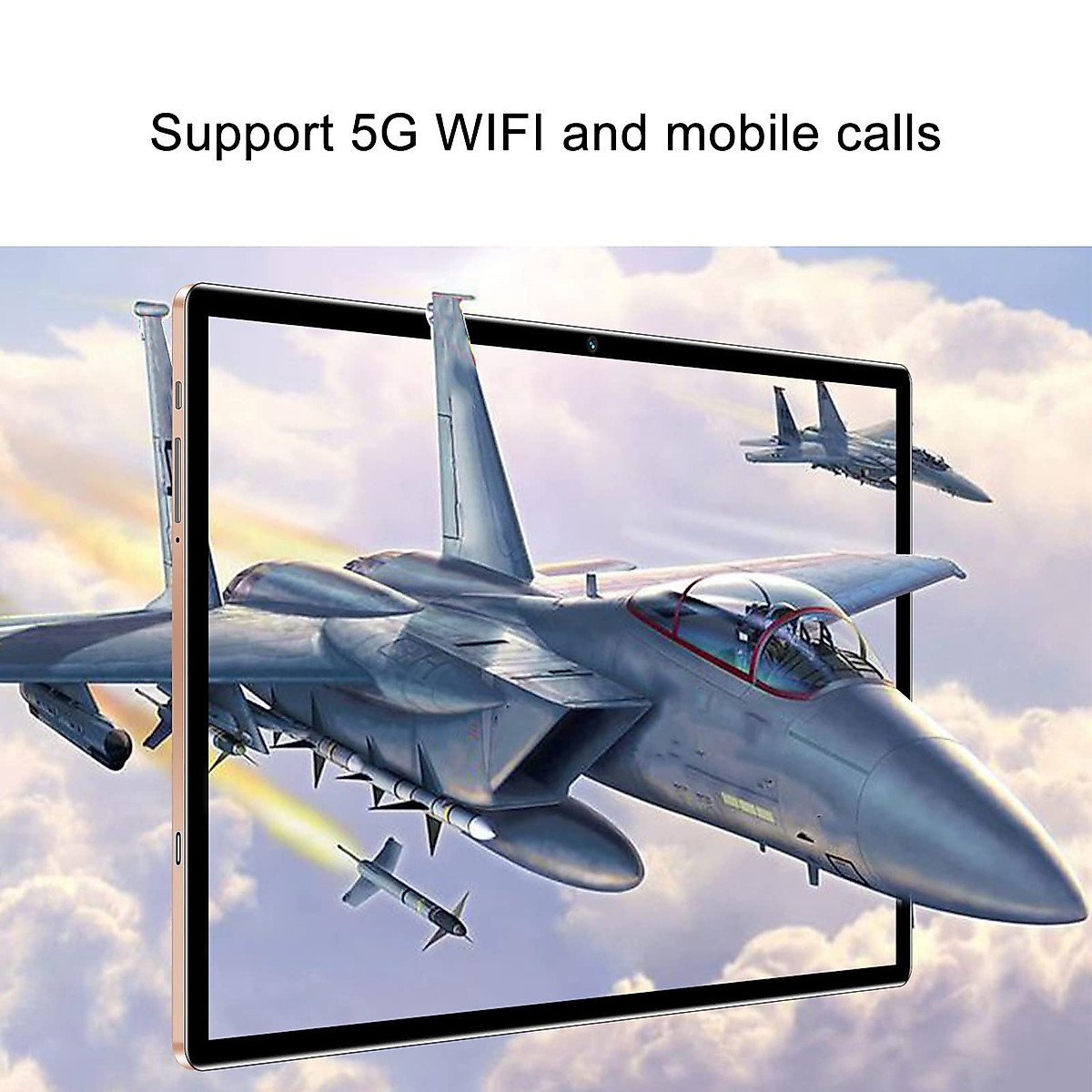 10.1 Inch IPS Tablet, 8G RAM 256GB ROM Tablet PC, 2.4 5G WiFi, 8MP 20MP Cameras, 8 Core CPU, GPS Navigation, 6000Mah Battery, Dual SIMs, for Adults Kids