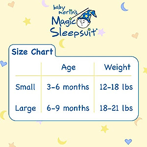 Baby Merlin's Magic Sleepsuit - Microfleece Baby Transition Swaddle - Baby Sleep Suit - Blue - 3-6 Months