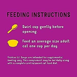 Purina Friskies Natural, Grain Free Wet Cat Food Lickable Cat Treats, Lil' Soups With Shrimp in Chicken Broth - (8) 1.2 Oz. Cups