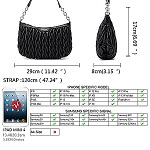 DAVIDJONES Faux Leather Hobo Purse and Wallet set for women Quilted Shoulder Bag