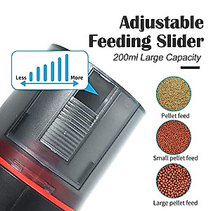 Moisture-Proof Electric Auto Fish Food Feeder Timer Dispenser for Aquarium or Fish Tank, Auto Feeding on Vacation or Holidays，USB Rechargeable (LY-019)