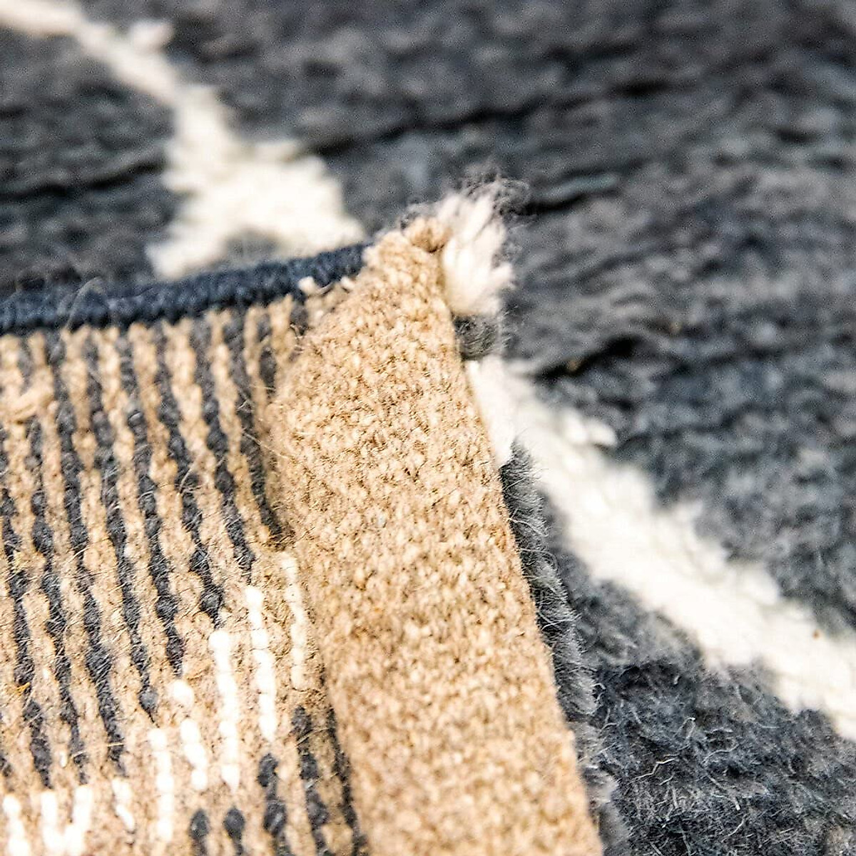 Westside Market Moroccan Gray Rug Handmade Area Rug 100% Wool, 8' x 10'