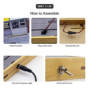 Leauktcnly 1/32 LED Takumi Background Model Car Acrylic Display Case with AE86 Diecast Car Model JDM Car Model Display Box