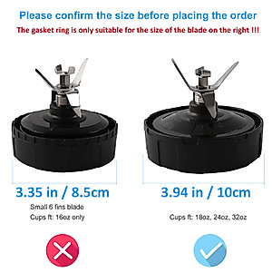 5 Pack Rubber Gaskets Replacement Seal White Ring for Nutri Ninja Blender Replacement for Ninja Auto iQ Pro Extractor CT680 BL456-30 BL480 BL681A BL682 BL640 (3.94 inch Gaskets)