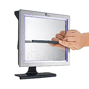 ToiletTree Products Deluxe LED Fogless Shower Mirror with Squeegee Anti-Fog Mirror - Adjustable Shaving Mirror with a Squeegee - Rust-Proof, Impact-Resistance Bathroom Shower Mirror