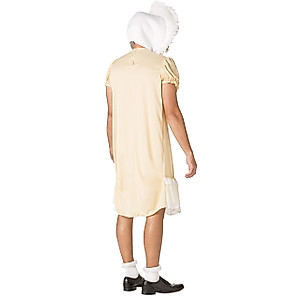 Rasta Imposta Molly The Demonic Dolly Costume, Scary Doll Costume Adult-Sized Pink, White