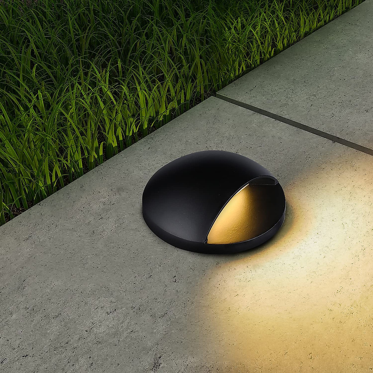 LEONLITE 6W Well Lights Landscape LED, Inground Lights Outdoor, Landscape Well Lighting, Low Voltage Landscape Light, IP67 Waterproof, Aluminum, 12-24V AC/DC, CRI90, 3000K Warm White, Black, Pack of 6