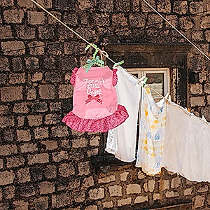 balacoo 5pcs Dog Cat Pet Clothes Hanger Pearl Beads Metal Elegant Clothes Hangers Dress Coat Hangers Closet Coat Dry Rack Storage Organizer for Children 20CM