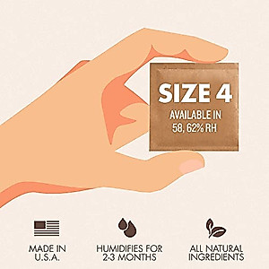 Boveda Supply Starter Kit - RH 2-Way Humidity Control – All In One Humidity Control - Keep Item’s Fresh - Contains: 58% & 62% Humidity Packs – For Glass & Humidor – Size 4-20 Count Resealable Bag