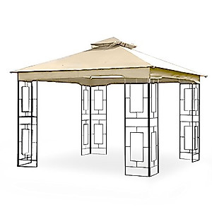 Garden Winds Replacement Canopy for Garden Treasures Geo 10ft Gazebo - Riplock 350 - Beige
