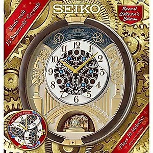 SEIKO Melodies in Motion QXM386BRHZ Clock, 17 1/2 x 16 x 3 3/4, Multi