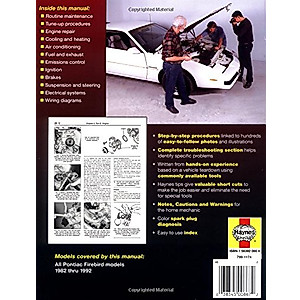 Pontiac Firebird (82-92) Haynes Repair Manual (Haynes Repair Manuals)