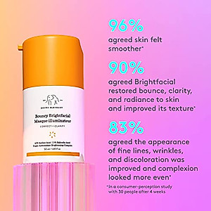 Drunk Elephant Bouncy Brightfacial Leave-On Face Mask with Azelaic Acid and Salicylic Acid to Correct and Clarify Skin (50mL / 1.69 Fl Oz)