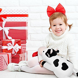 IdeaMeme Milk Cow Weighted Plush, 24" 4.2 lbs Weighted Stuffed Animals Series, Cute Cow Plushie Dolls Throw Pillow Birthday Gifts for Children Kids Adults