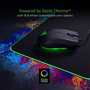 Razer Nommo Chroma: Custom Woven 3" Glass Fiber Drivers, Black & Goliathus Extended Chroma Gaming Mousepad: Customizable Chroma RGB Lighting, Soft, Cloth Material, Classic Black