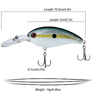 YONGZHI Fishing Lures Shallow Deep Diving Swimbait Crankbait Fishing Wobble Multi Jointed Hard Baits for Bass Trout Freshwater and Saltwater
