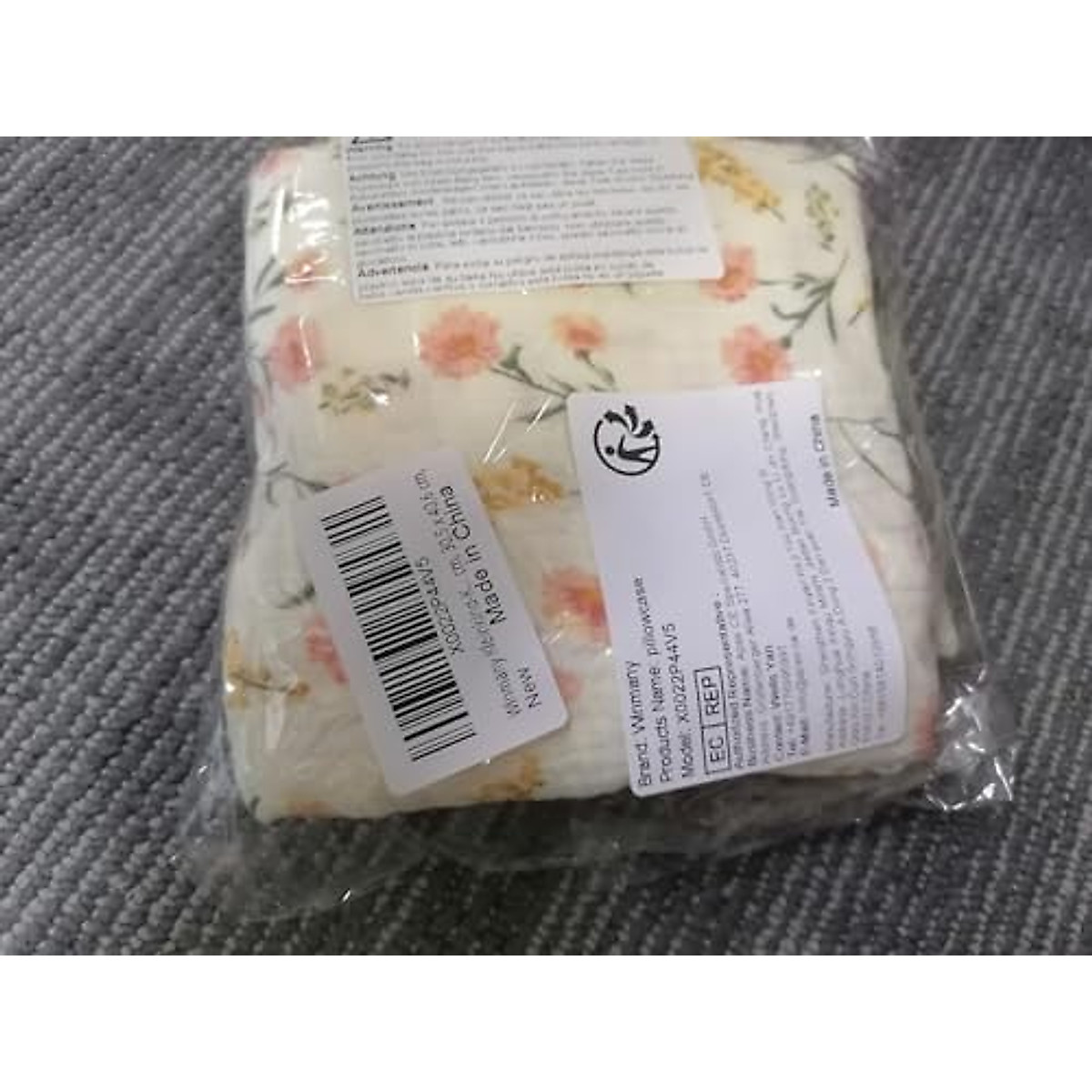 Winmany Toddler Muslin Pillowcases Baby Girl Boy Cotton Pillow Case Travel Cushion Pillow Covers with Envelope Design Cot Bed Accessories Fit for 13"x18" 14" x 19" 12"x16" Pillow (Flower+Animal)