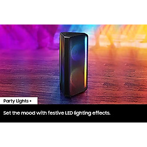SAMSUNG MX-ST40B Sound Tower High Power Audio, 160W Floor Standing Speaker, Bi-Directional Sound, Built-in Battery, IPX5 Water Resistant, Party Lights, Bluetooth Multi-Connection, 2022