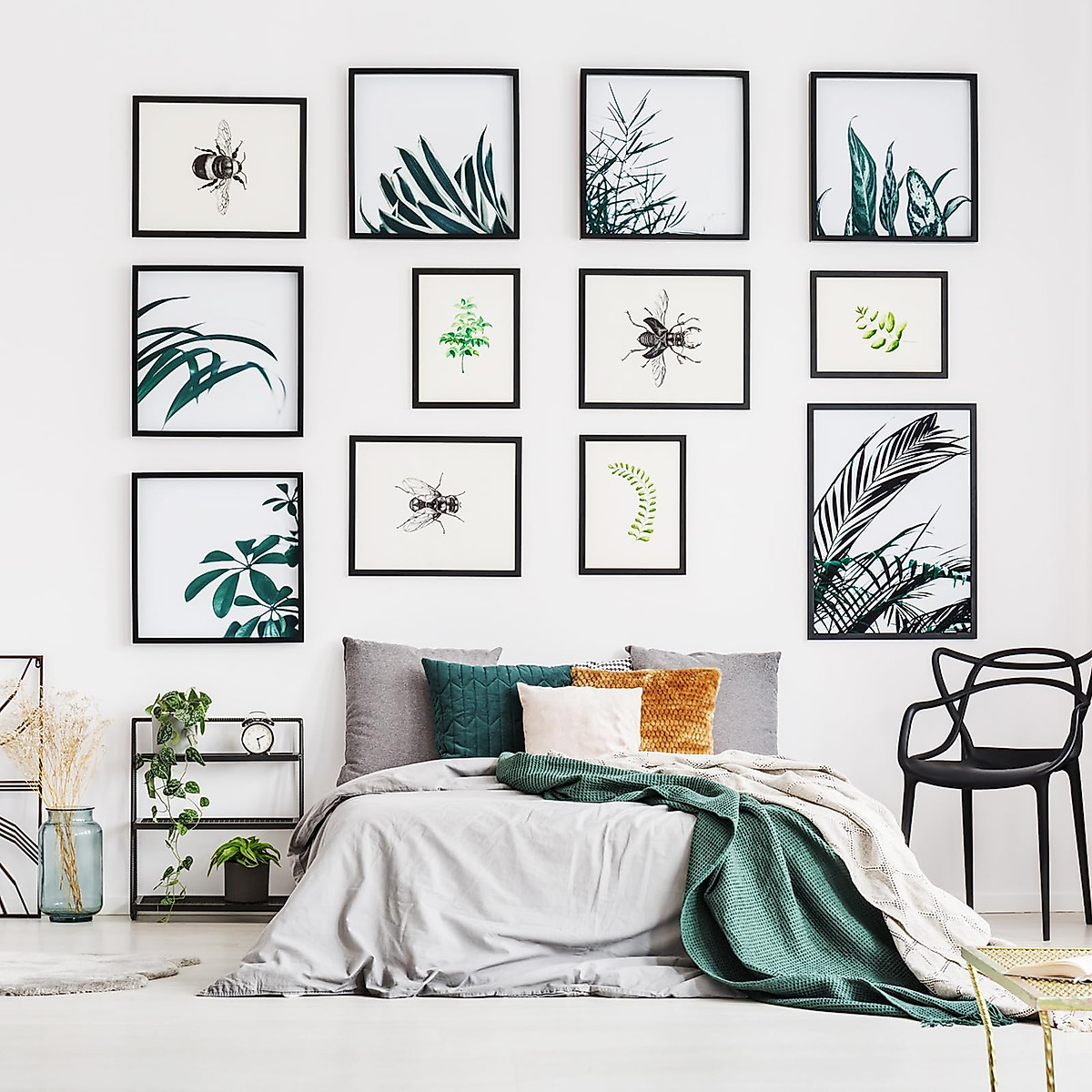 TWING 11x14 Picture Frames Set of 6, Gallery Wall Frame Set Display Photo 8 x 10 with Mat or 11 x 14without Mat Black Composite Wood Wall Mounting, Ideal Valentine Gifts for Him/Her