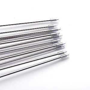 IMEEA Double Skewers for Grilling Thickened Barbeque Skewers Stainless Steel Skewers for Kabobs BBQ Stick with Wood Handle, 16.5-Inch