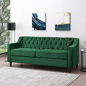 Christopher Knight Home Knouff Sofas, Emerald + Dark Brown