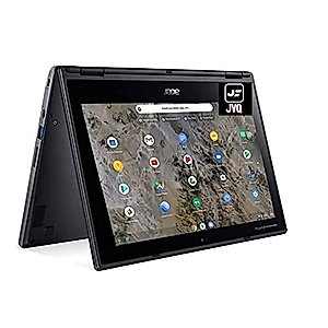 Acer Newest Chromebook 11.6" HD Touchscreen 2-in-1 Laptop, AMD A6-9220C Processor up to 2.7GHz, 4GB DDR4 RAM, 160GB Space(32GB eMMC +128GB Card) , WiFi, Bluetooth, Type-C, Black, Chrome OS, JVQ MP