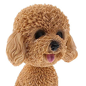 FRECI Bobbing Head Dog Animal Ornaments Mini Bobble-Head Figures Toys Car Interior Home Decoration Ornament - Yellow