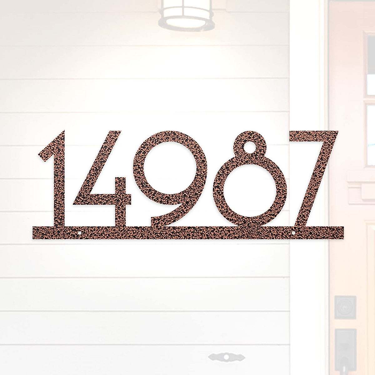 Personalized Metal House Number Sign | Custom Address Plaque | Mid Century Modern | Art Deco House Numbers | Address Numbers for House