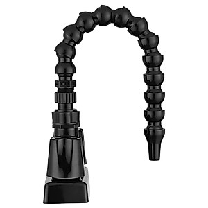 Dura Faucet RV Exterior Quick Connect Faucet with 360-Degree Flexible Gooseneck Spout (Black)