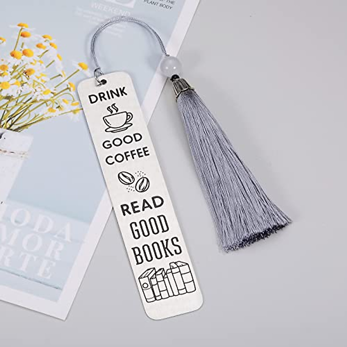 Book Lovers Gifts Bookmark for Women Men Coffee & Books Bookmarks for Book Coffee Lovers Women Birthday Retirement Gifts Bookmarks for Coworker Friends Bookworm Reader Gifts for Teacher Daughter