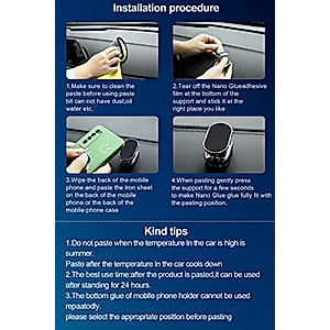 2 Pack Alloy Folding Magnetic Car Phone Holder,360° Rotation Magnetic Cell Phone Holder for Car [Super Strong Magnet] Bracket Magnetic Dashboard Phone Car Mount for All Smartphone (Silver+Black)