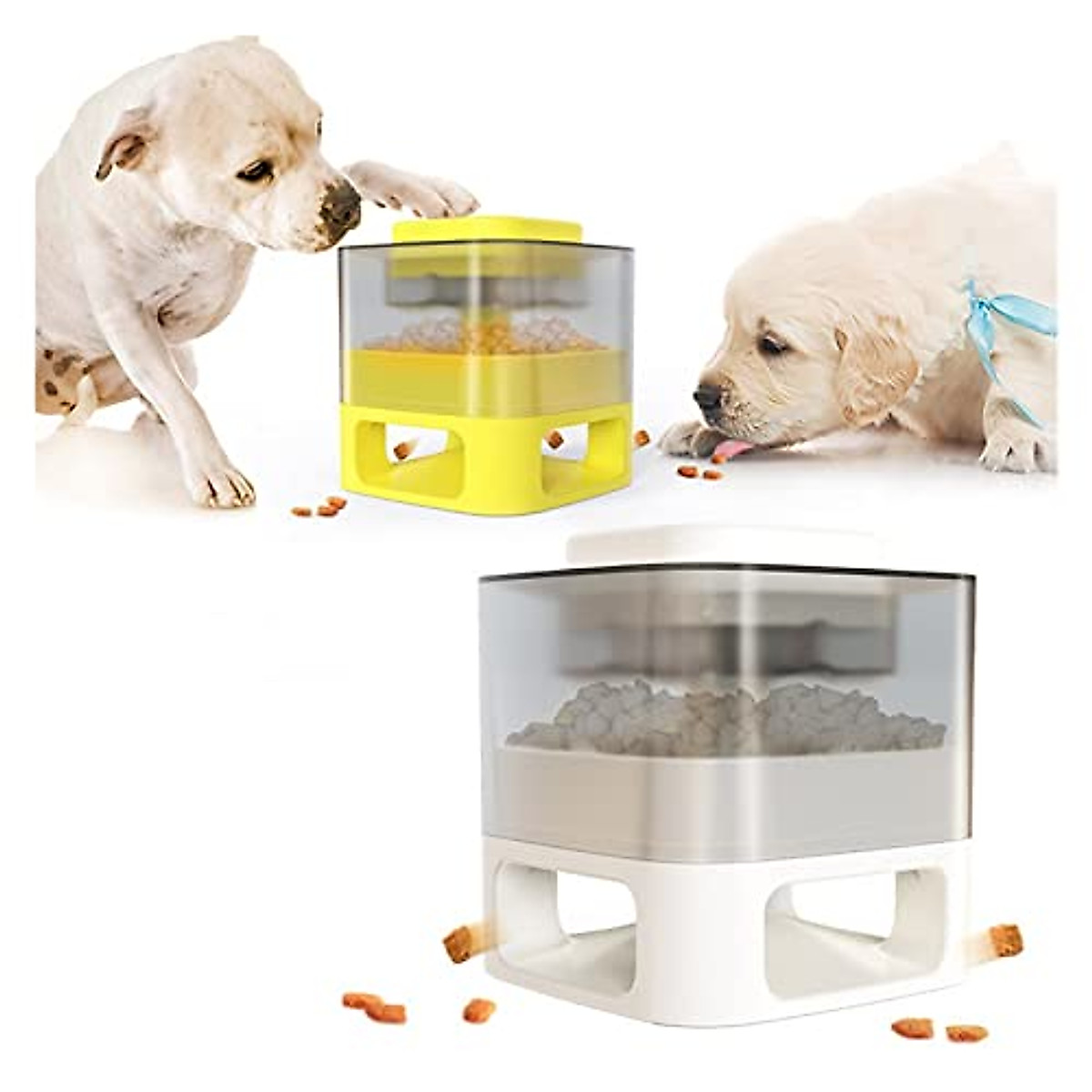 WAKAIP Fenice Dog Bowls Pet Supplies Catapult Puzzle Training Slow Food Dog Toy Catapult for Dogs Alternative to Slow Feeder (Color : Blue)