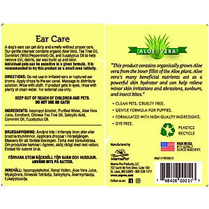 Espree Ear Care Cleaner for Dogs - Removes Dirt & Debris - Restores Ear Natural Balance and Health - Fresh Peppermint Fragrance - 1 Gallon
