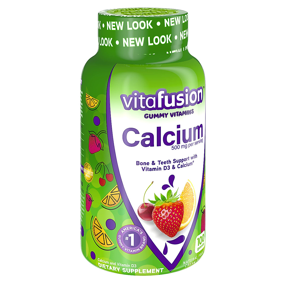 Vitafusion Calcium Gummies, 500 mg (2 Pack, 200 ct.)