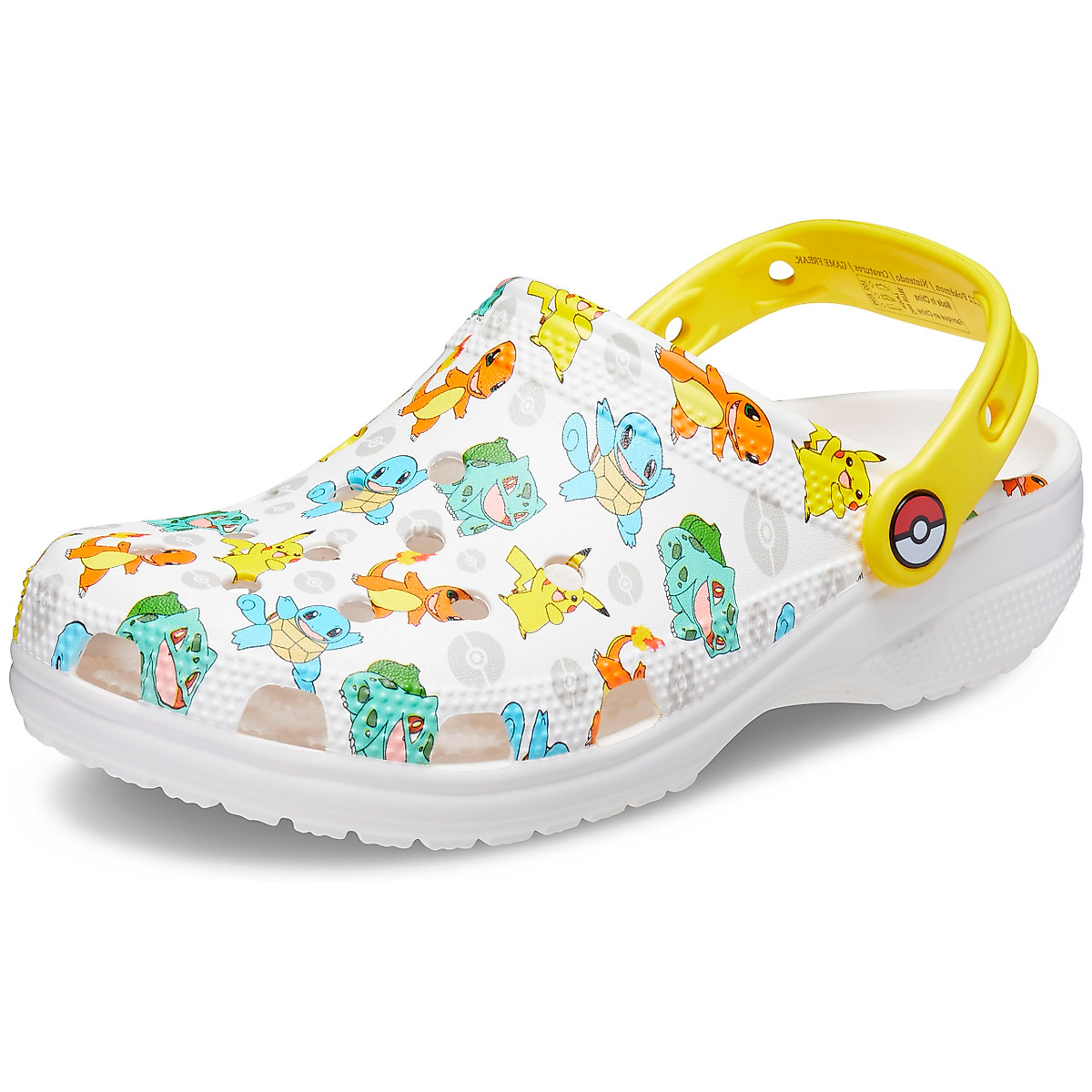 Crocs Unisex Classic Pikachu Clogs, Pokemon Shoes, White/Multi, Numeric_6 US Men