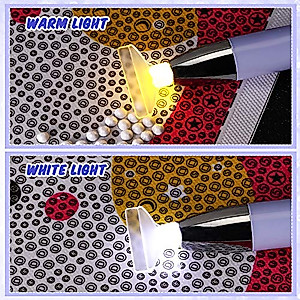 2 Pieces Diamond Painting Pen LED Drill Pens, Diamond Painting Accessories, 12 Replacement Pen Heads, 2 Anti-Slip Mats, 2 Wax Organizer Storage Cases for DIY Painting Craft Tools (Purple, Green)