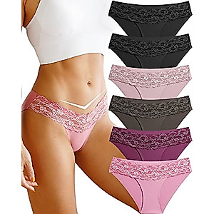 Which is Seamless Underwear for Women Sexy No Show Bikini Panties Lace Ladies High Cut Hipster Invisible Cheeky 6 Pack S-XL
