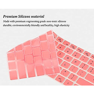 Keyboard Cover Skin for 14" Dell Latitude 7430 7420 7410 Notebook, Dell Latitude 7000 14 inch, Dell Latitude 5430 5431 5420 14"/Dell Latitude 7520 15.6"/Dell Latitude 9510 9520 9420 9430 Cover-Pink