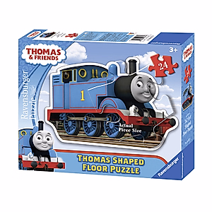 Ravensburger Thomas & Friends: Thomas The Tank Engine 24 Piece Shaped Floor Jigsaw Puzzle for Kids – Every Piece is Unique, Pieces Fit Together Perfectly