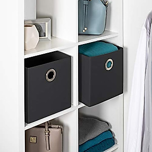 Richards Homewares Foldable Storage Cube, 2-Piece Set, Black