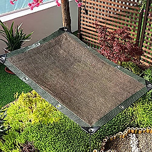 Zlovne Shade Cloth Shade Mesh Tarp,90% Uv Resistant Breathable Shade Net,Brown Shade Netting for Outdoors,Gardens Terrace Courtyard Balcony Car,Insulation Anti-Aging Shade Fabric (6.5ftx6.5ft)
