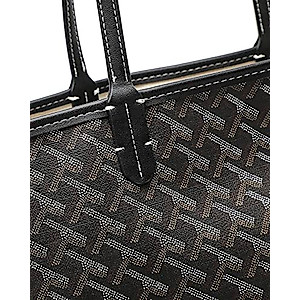 TEXTMENOW Women's Puffer Tote Handbags Purse Sets for Women Large Leather Clutch Dupes Hobo Shoulder Bag for Travel Beach 3pcs (black)