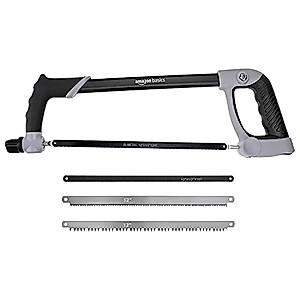 Amazon Basics 4-Piece Bi-Metal Hacksaw Blade Set - Includes 5 TPI, 10 TPI, 18 TPI & 24 TPI (12-inch)
