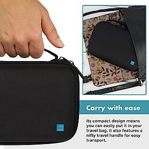 TakeCase Hard Shell Carrying Case - Compatible with Nintendo 3DS XL and 2DS XL - Fits 16 Game Cards and Wall Charger - Includes Removable Accessories Pouch and Extra Large Stylus Light Blue