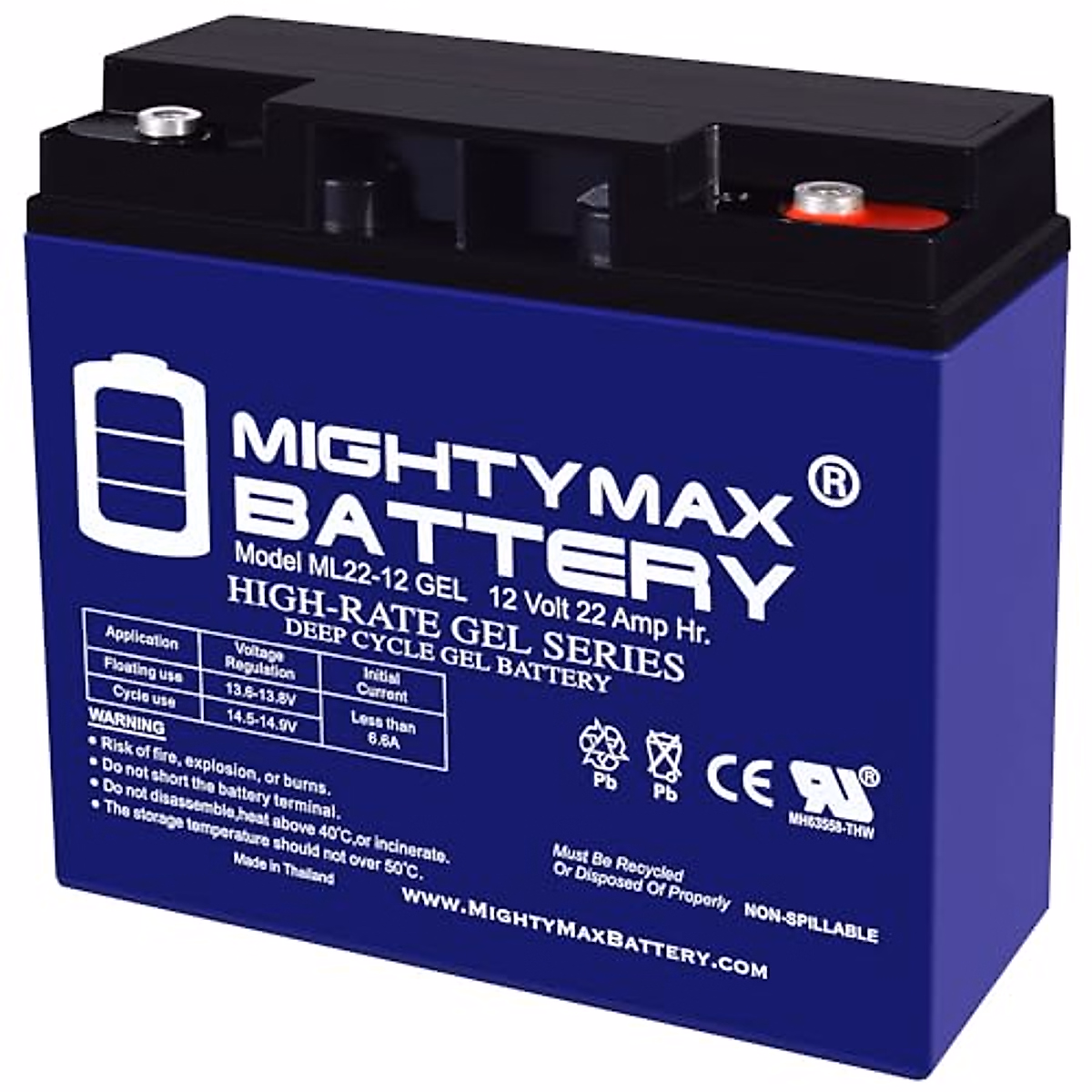 Mighty Max Battery 12V 22AH Gel Battery for Schumacher DSR ProSeries PSJ-2212 Booster
