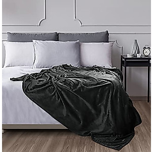 Utopia Bedding Fleece Blanket King Size Black Lightweight Fuzzy Soft Anti-Static Microfiber Bed Blanket (90x102 Inches)